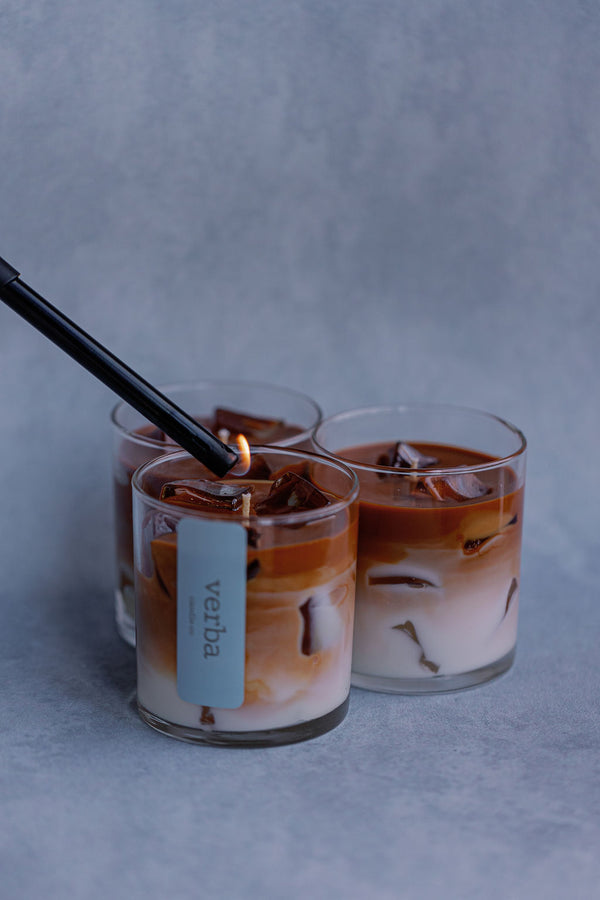 Iced Latte Coffee Candle by Verba Candle Co - Unique gift for barista ...
